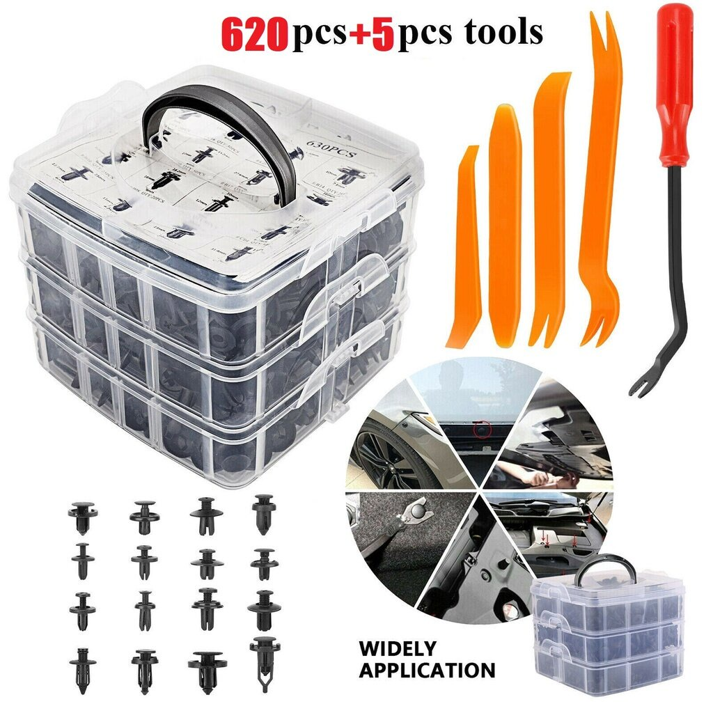 汽車塑料鉚釘 620PCS+5Pcs,保護蓋塑料緊固件,汽車塑料拉伸塑料緊固件 | 蝦皮購物