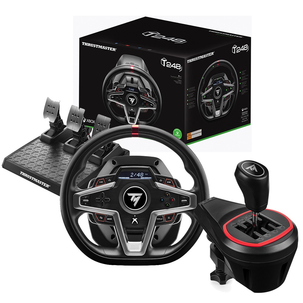 THRUSTMASTER 圖馬斯特 T248X 力回饋方向盤(支援Xbox、PC) 贈TH8S排檔桿 現貨 廠商直送 | 蝦皮購物