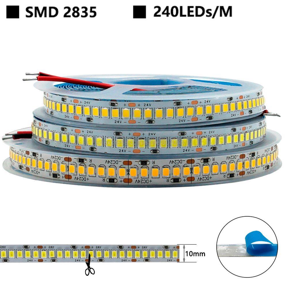 Xnbada 5m SMD 2835 LED 燈條 12V 24V DC 柔性 LED 膠帶 240 LED/m LED | 蝦皮購物