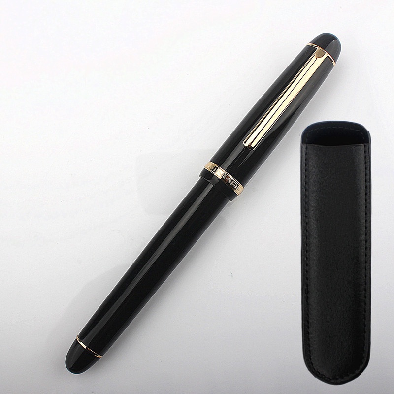 全新金豪X350金屬鋼筆黑金EF F M銥金筆尖學校辦公用品墨水筆文具 | 蝦皮購物