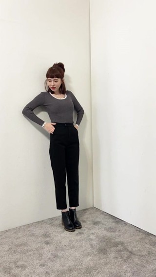 BAI白媽媽 撞色針織／花邊坑條合身上衣－現貨【331318】 | 蝦皮購物