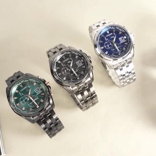 CITIZEN / 光動能 電波錶 萬年曆 藍寶石水晶玻璃 日期 不鏽鋼手錶 藍色 / AT9120-89L /44mm | 蝦皮購物