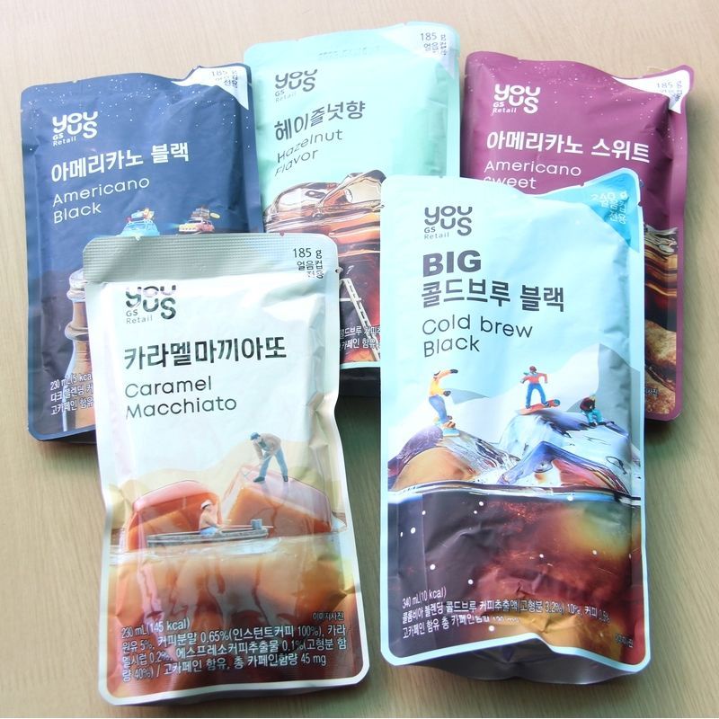 優質好貨代餐粉韓國GS25便利店youus友施榛子美式黑咖啡桃子西柚藍檸檬飲料 | 蝦皮購物