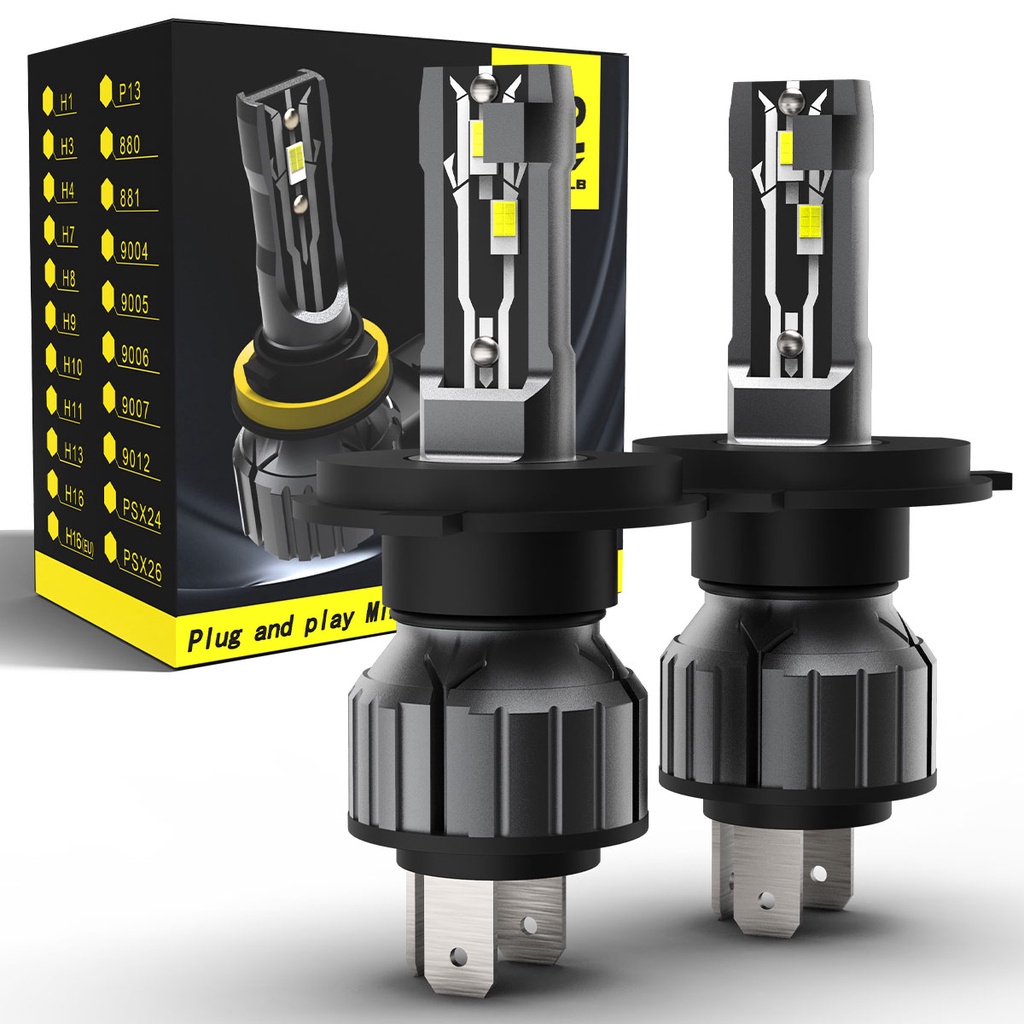 【台灣出貨】60W 12000LM LED大燈H4 H7 H8 H9 H11 H16JP H1 9005霧燈 | 蝦皮購物