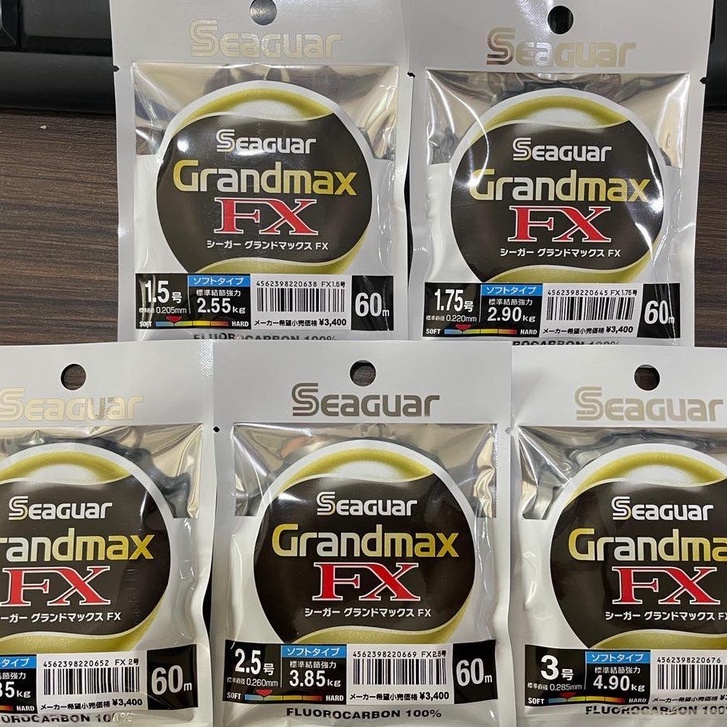 《廣成釣具》釣線 碳纖線 Seaguar GRANDMAX FX-60M 黑 卡夢線 頂級子線 | 蝦皮購物
