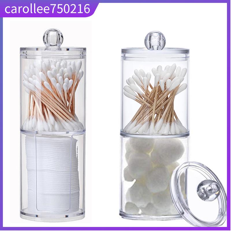 Double Layer Transparent Acrylic Organizer Cotton Swab Stora | 蝦皮購物