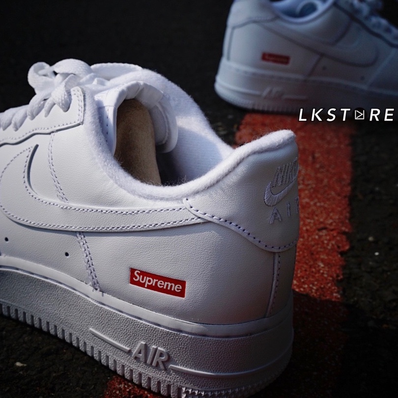 {LKSTORE} NIKE AIR FORCE 1 X SUPREME CU9225-100 白色 box logo | 蝦皮購物