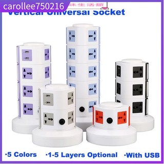 Five-layer vertical socket power strip multi-function tower | 蝦皮購物