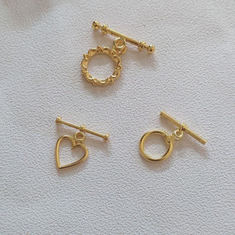 DIY 14k包金0T扣 愛心OT 光面圓圈OT 花朵OT手鍊 項鍊 收尾扣 | 蝦皮購物