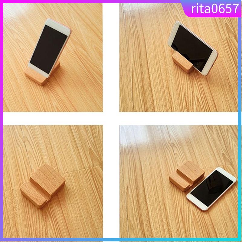 Creative Wooden Phone Stand Simple Desktop Display Stand Pho | 蝦皮購物