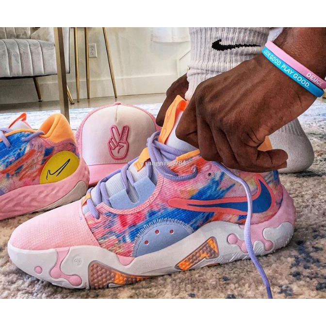 Nike PG 6 EP "Printed Swoosh" 粉藍 戶外 訓練 防滑 DO9823-100 慢跑鞋 | 蝦皮購物