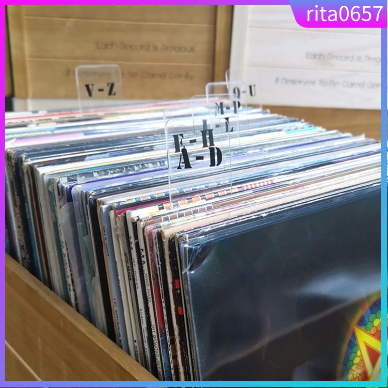 6pcs Record Divider A-Z Horizontal Label Acrylic Clear Clas | 蝦皮購物