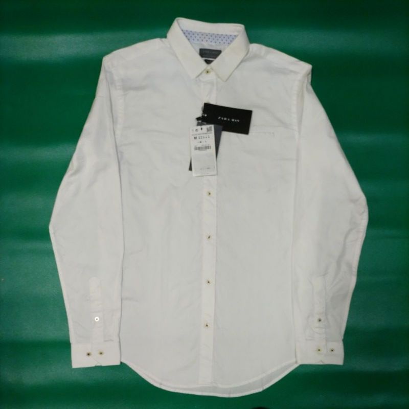 西班牙 Zara 全新 原1490元 摩洛哥製 高級純棉 帥氣 有型 長袖 襯衫 M號 | 蝦皮購物