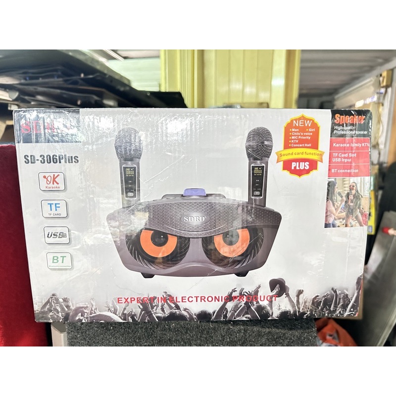 升級版 SD306 PLUS 貓頭鷹麥克風 家庭ktv 無線雙人麥克風 金色 黑色 | 蝦皮購物