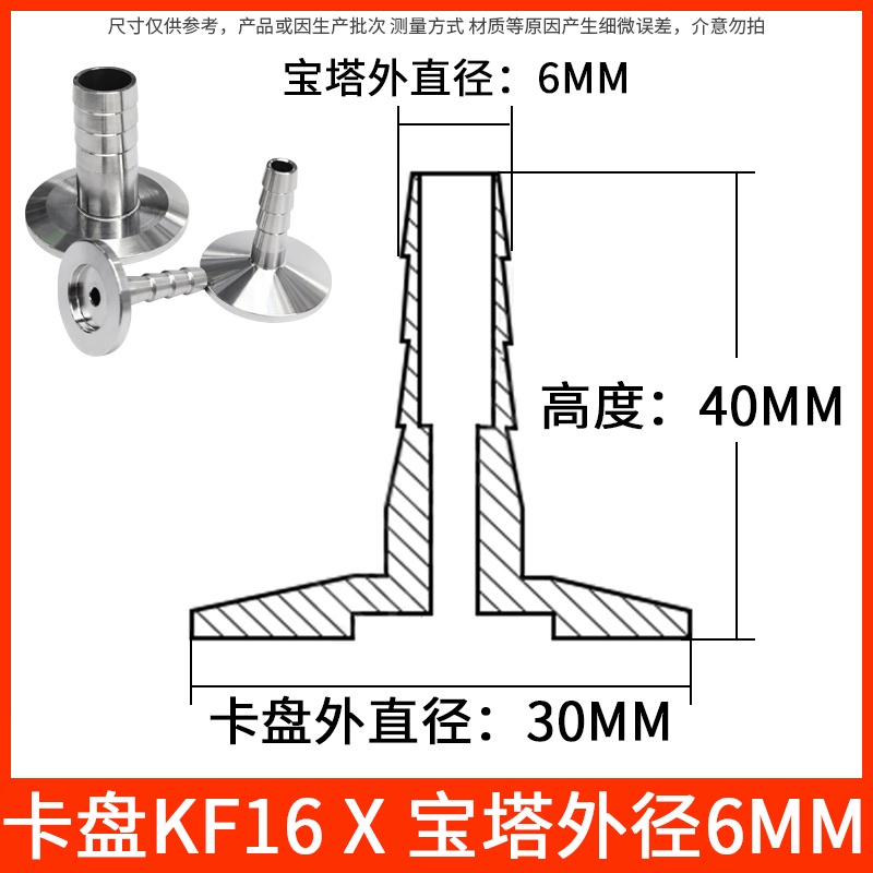 晨節百貨 不鏽鋼真空快裝寶塔皮管接頭KF16/25/40/50寶塔接頭軟管氣管快插接頭（）33 | 蝦皮購物