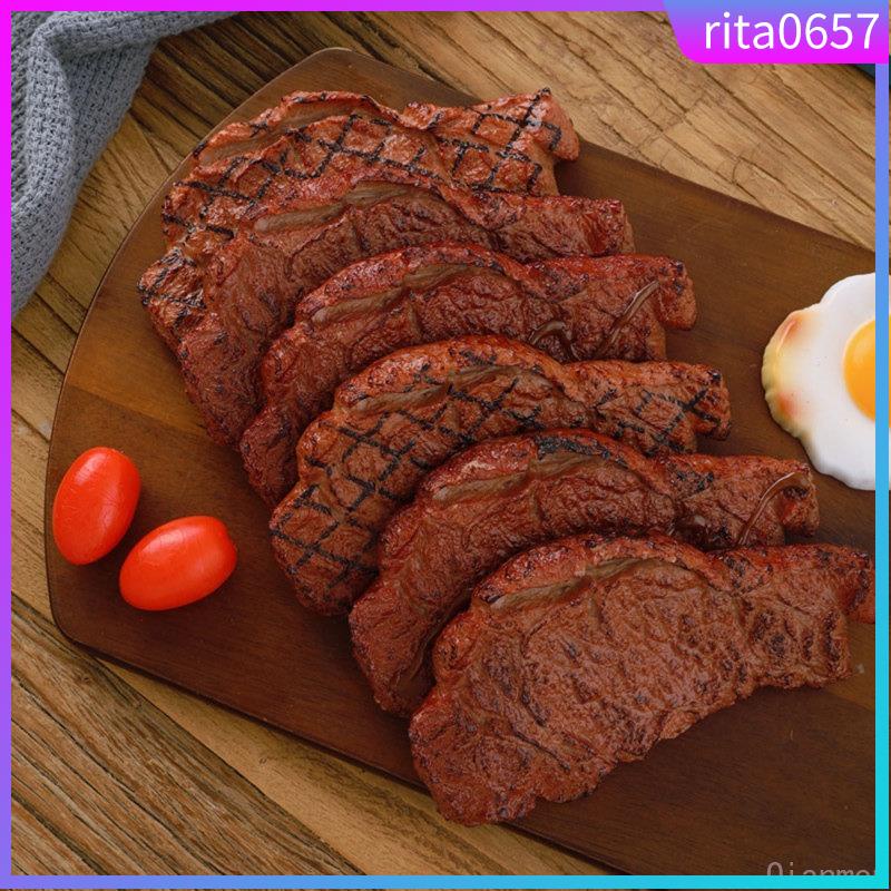 Artificial PVC Simulation Steak Model Grilled Restaurant Wes | 蝦皮購物