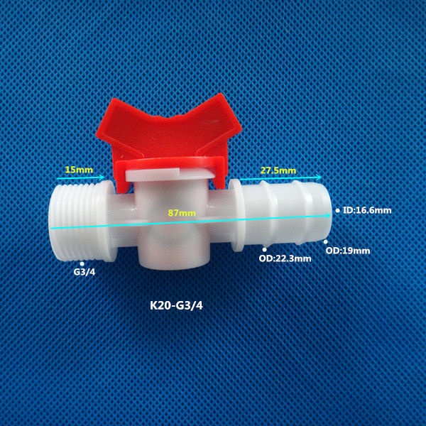 【質優五金】4分6分外絲球閥軟管開關塑膠水龍頭塑膠直通開關球閥軟管插管接頭 | 蝦皮購物