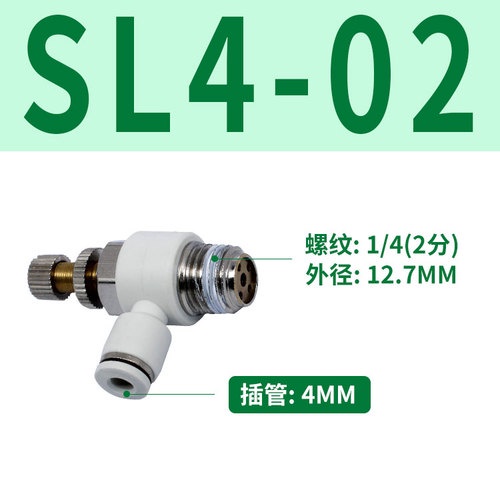 【五金百貨】氣動接頭L型節流閥流量控制調速閥 SL4/6/8/10/12-M5/01/02/03/04 | 蝦皮購物