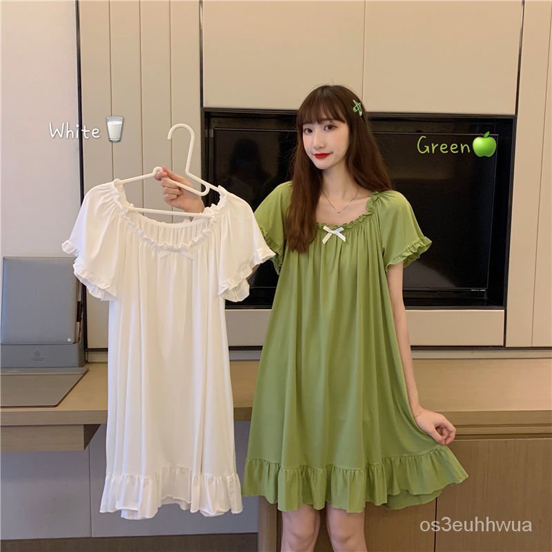 【大碼睡衣】【家居服】M-4XL 特大碼 300斤 胖mm 傢居服 睡衣女 甜美 學生 少女 寬鬆 300斤睡裙 | 蝦皮購物