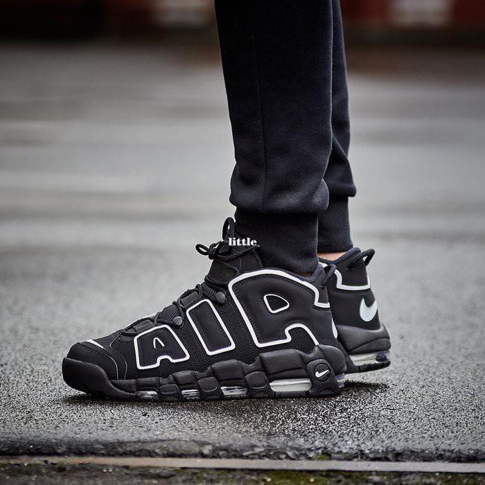Nike Air More Uptempo 黑白 大AIR 休閒運動慢跑鞋414962-002男女鞋 | 蝦皮購物