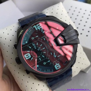 凯丽二手-DIESEL手錶 DZ7373 迪賽腕錶 三眼計時 日曆 休閒錶 潮流酷炫黑色不鏽鋼錶帶腕錶 | 蝦皮購物