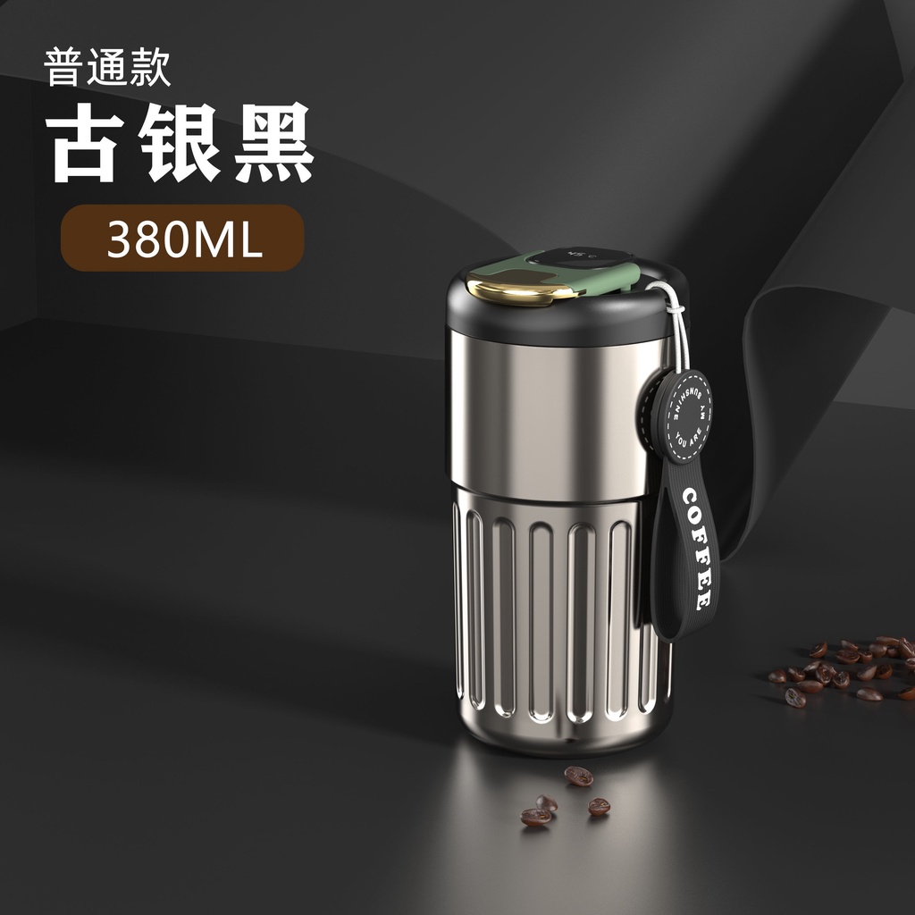 【2023款】杯 水 冰 冰霸杯 咖啡杯 智能 咖啡杯 316不鏽鋼 保溫杯 男女士高顏值 提繩 便攜 車用保冷水杯子 | 蝦皮購物