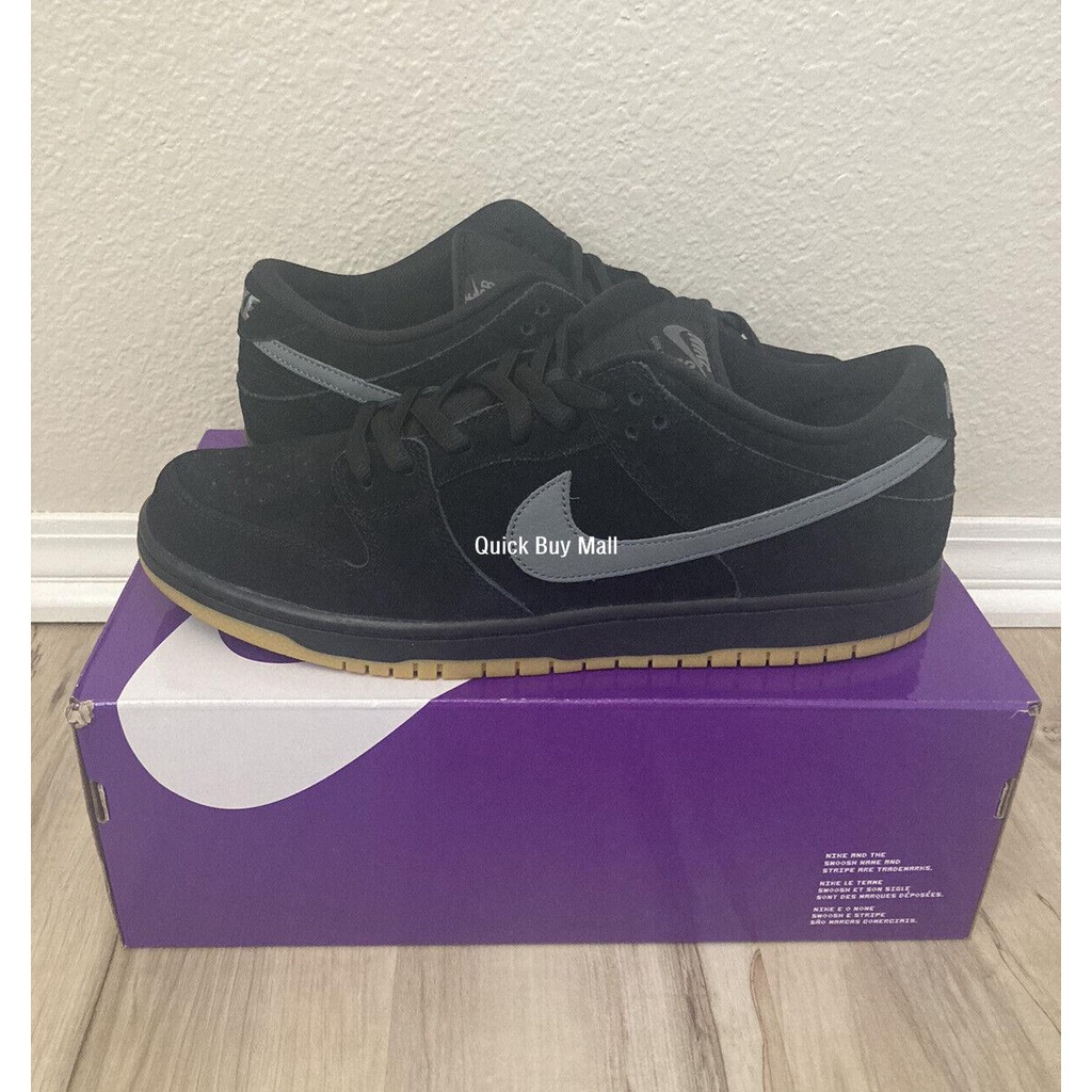NIKE SB DUNK LOW "FOG" 黑 銀勾 麂皮 焦糖底 滑板鞋 男鞋 BQ6817-010 | 蝦皮購物