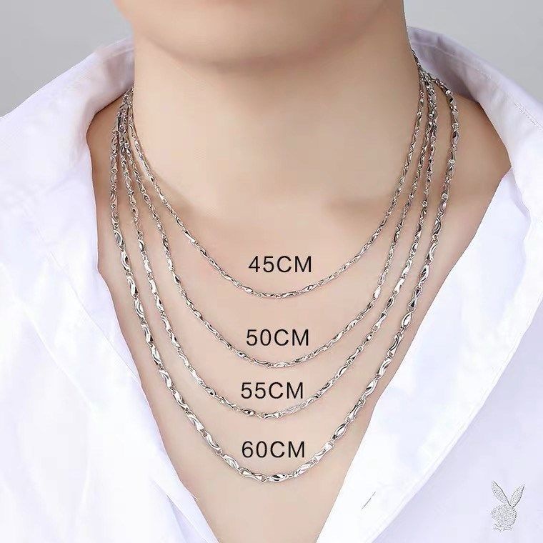 4mm S925 純銀元寶鏈 男款項鍊 加長加粗 毛衣鏈 情侶飾品 | 蝦皮購物