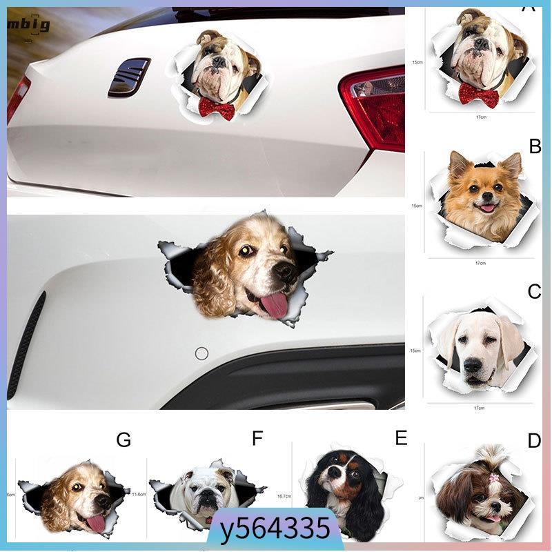 Fun 3D Dogs Car Sticker Window Decal Cute Waterproof Pet Pup | 蝦皮購物