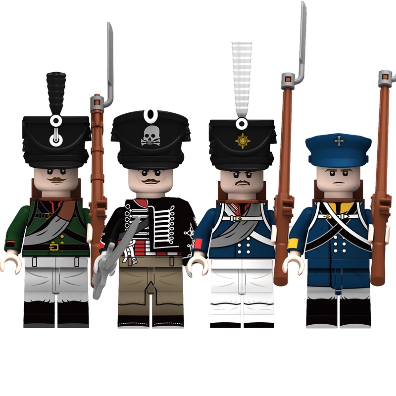 【積木反斗城】N021 N024普魯士禁衛軍西里西亞獵兵後備軍中世紀軍事武器歐洲戰爭人偶 相容積木 | 蝦皮購物