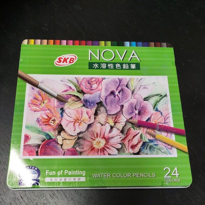 二手童書教具~SKB NP-340 水溶性色鉛筆(24色)色鉛筆 | 蝦皮購物