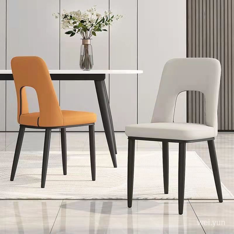 【可開發票 廠傢直銷】北歐輕奢風餐椅傢用現代極簡網紅意式亮光科技佈椅子灰色靠背椅 CS9D | 蝦皮購物