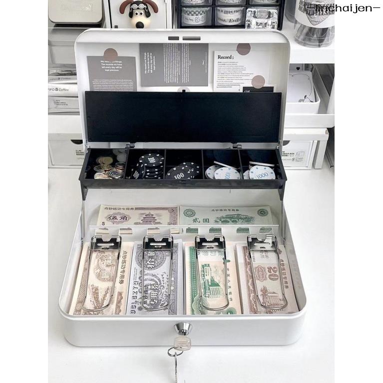 -linchaijen-零錢收納盒 棟哈 存錢罐 保險箱儲蓄儲錢密碼櫃鐵盒子帶鎖收納盒密碼盒儲物箱子 | 蝦皮購物