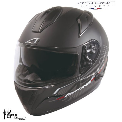 【帽牧屋】法國 ASTONE GTB600-II55 全罩式安全帽 全可拆洗 平黑 | 蝦皮購物