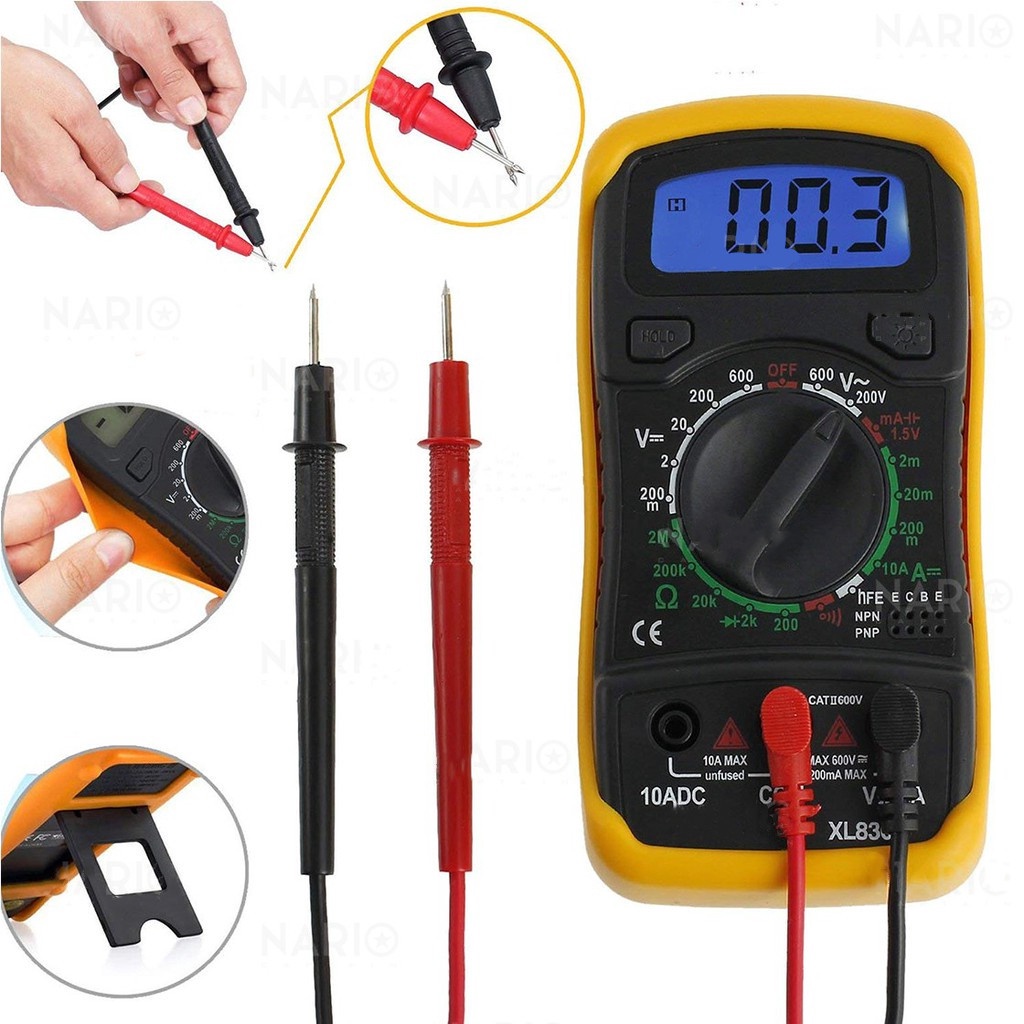XL830L Digital Multimeter AC/DC Voltmeter Voltage Tester LCD | 蝦皮購物