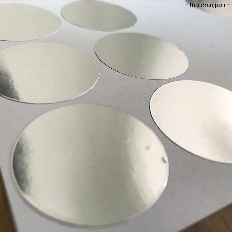 -linchaijen-#自粘鋁箔封口 訂製 工廠訂製各種尺寸自粘鋁箔封口貼化妝品瓶蓋子自粘貼紙帶膠不乾膠 | 蝦皮購物