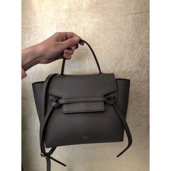 (已售出)CELINE-深灰色Belt鯰魚包小款-X/W-AT-2271W-SL-3211 | 蝦皮購物