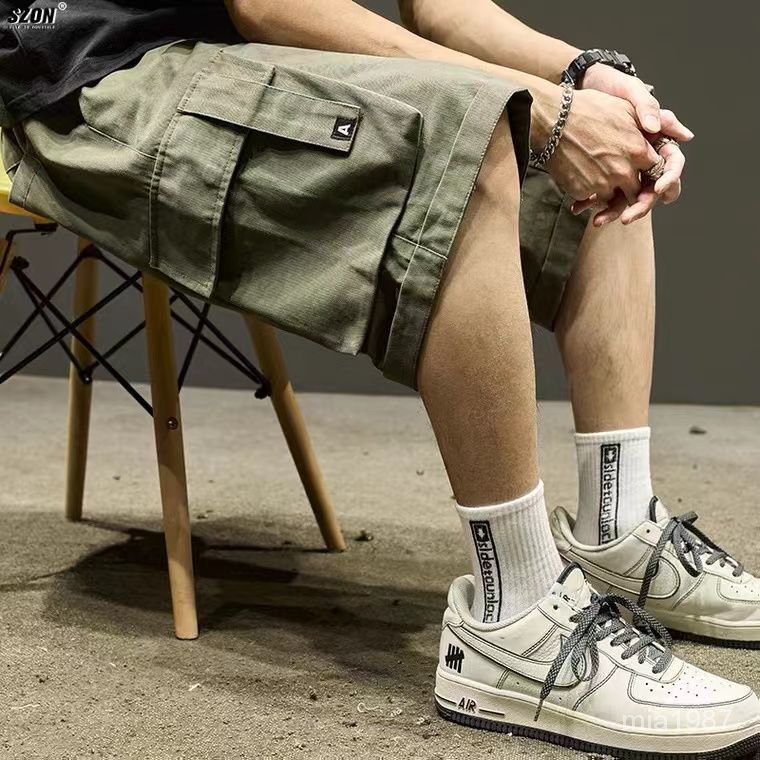 【精品男裝】工裝短褲男夏季日係潮牌中褲男士大碼寬鬆休閒新款潮流外穿五分褲jioyh LMS0 | 蝦皮購物