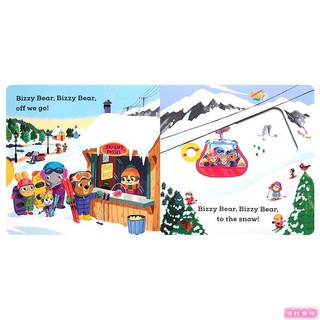現貨免運Bizzy Bear:Snow Fun 6-2 互動式繪本 推拉書 滑雪 機關書 英文原版幼兒繪本【貝拉童館】 | 蝦皮購物