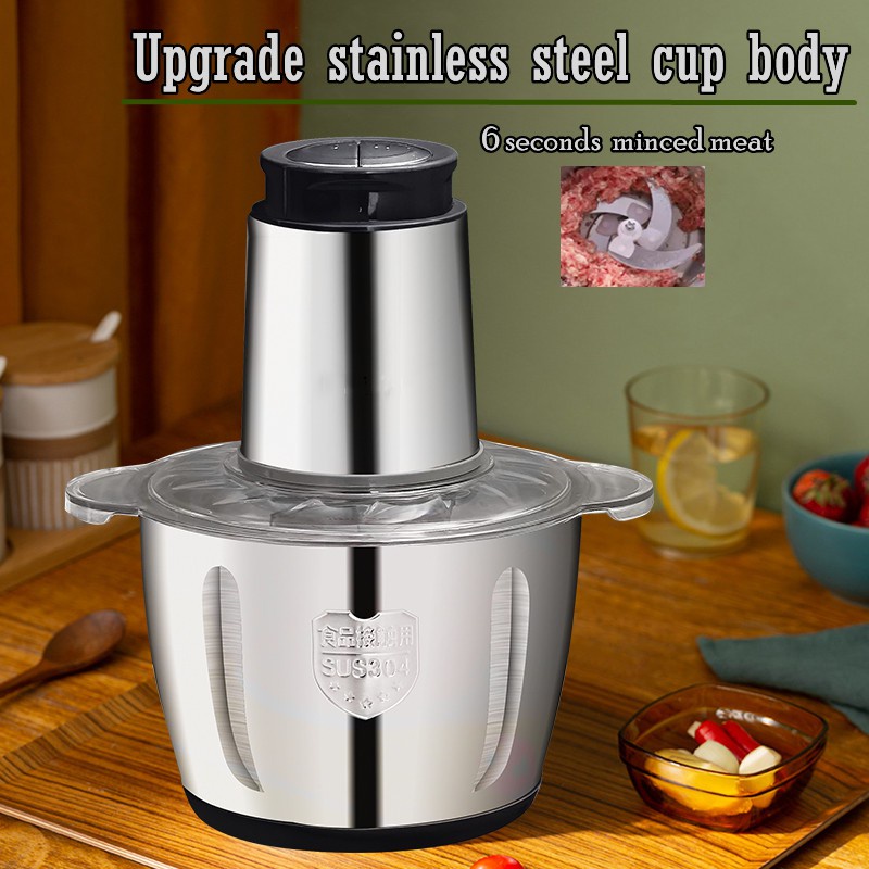 Stainless steel 2L Capacity Electric Chopper Meat Grinder Mi | 蝦皮購物