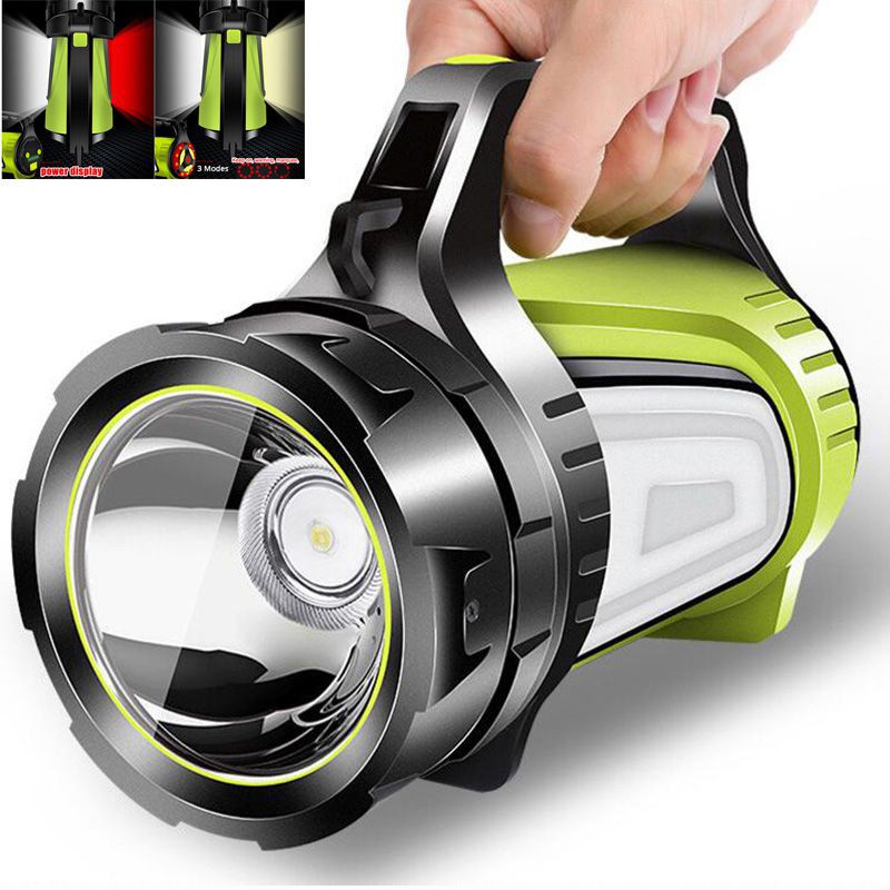 Super Bright Powerful USB LED Rechargeable Flashlight Search | 蝦皮購物
