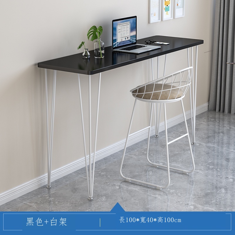 免運 吧檯桌 靠墻吧臺桌 簡約餐吧桌椅 高腳桌 奶茶店咖啡長條窄桌子 餐桌 高腳桌 小戶型客廳桌 長條桌 客廳靠墻桌 | 蝦皮購物