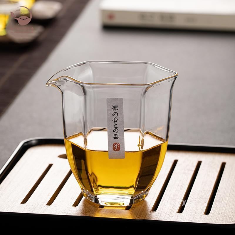 【可開發票 免運】公道杯 日式耐熱玻璃公杯 六角勻杯 公道杯 高硼硅茶海 （210ML) | 蝦皮購物