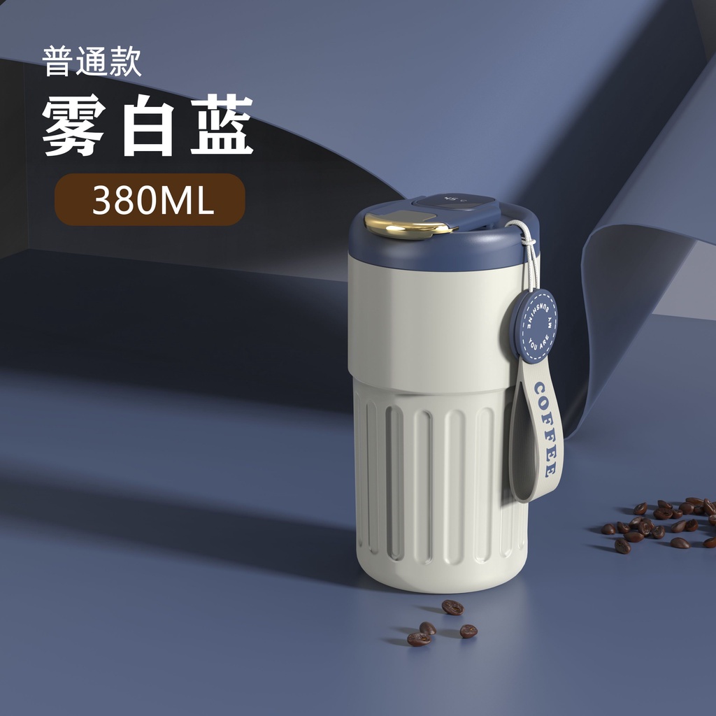 【2023款】杯 水 冰 冰霸杯 咖啡杯 智能 咖啡杯 316不鏽鋼 保溫杯 男女士高顏值 提繩 便攜 車用保冷水杯子 | 蝦皮購物