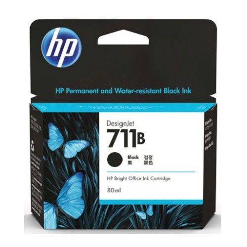 HP 惠普 3WX01A HP 711B 80ml BK 墨匣取代 CZ133A 黑色 原廠墨水匣 T120/T125 | 蝦皮購物