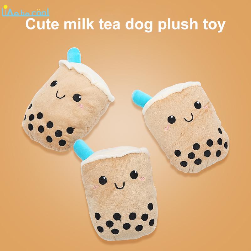 Dog gnawing toy pearl milk tea modeling Plush gnawing molar | 蝦皮購物
