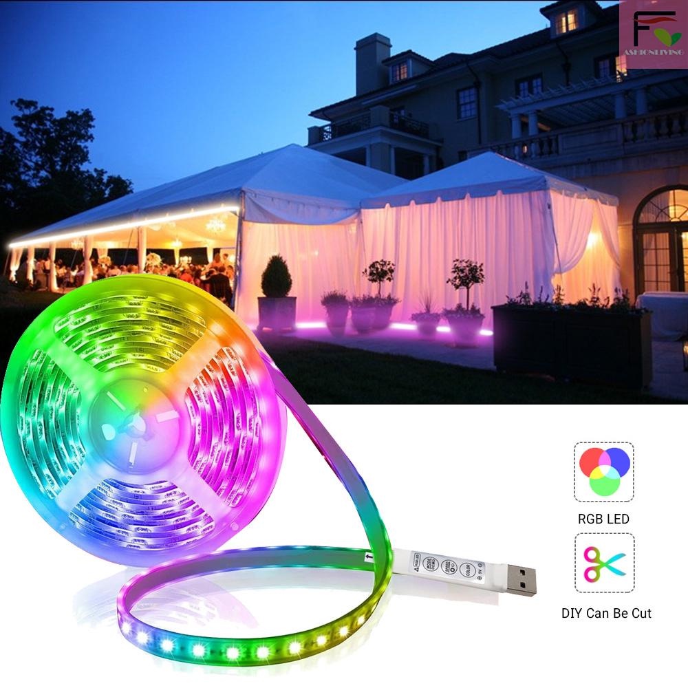 LEDs Strip Light Set USB RGB Flexible LEDs Rope Lighting Min | 蝦皮購物