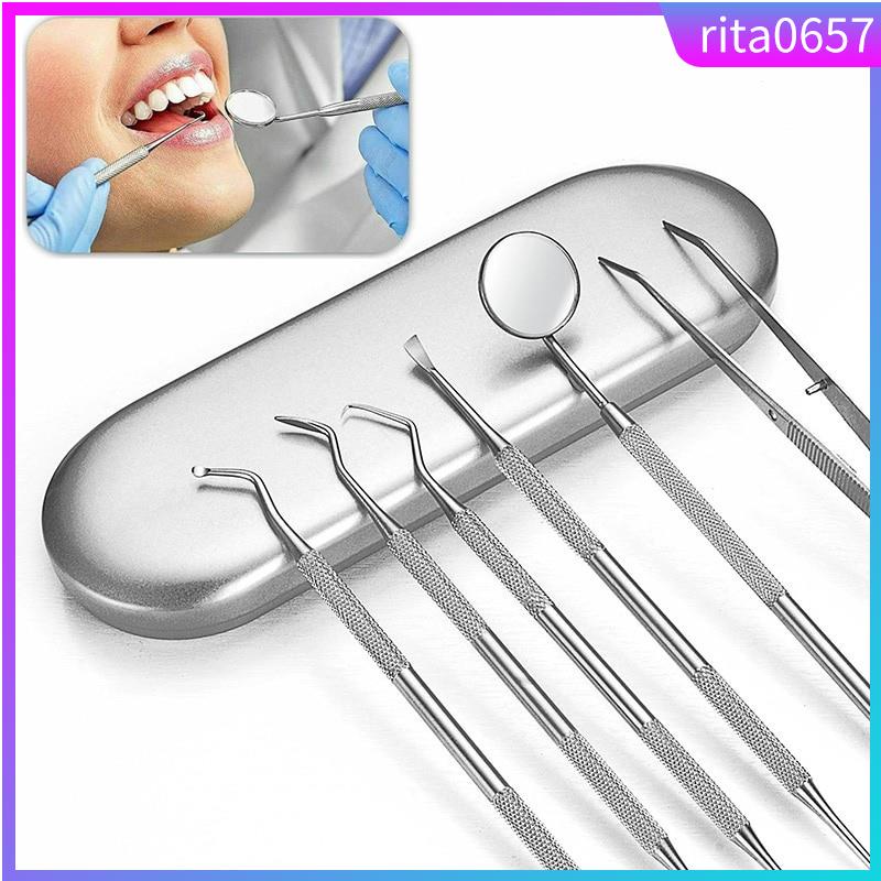Tooth Cleaning Tools Home Oral Care Dental Mirror Sickle Tar | 蝦皮購物