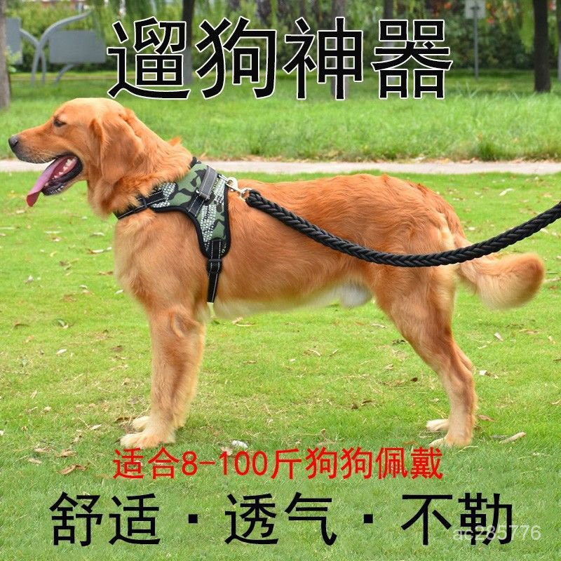 【優選好物】狗狗牽引繩大型犬伸縮背心式胸背金毛薩摩耶狗繩遛狗項圈馬犬脖套jioyh 7MHQ | 蝦皮購物