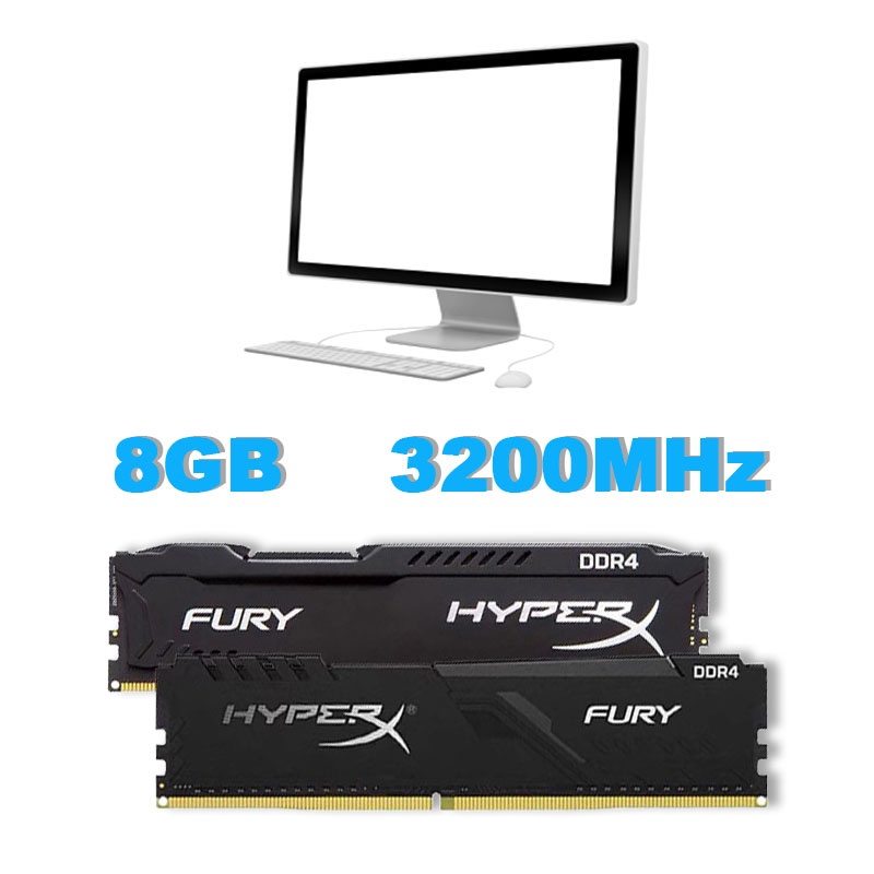 ♟【全新】金士頓 駭客ddr4 4gb 8gb 16gb 2133 2400 2666 3200 台式機電腦內存條 蝦皮購物
